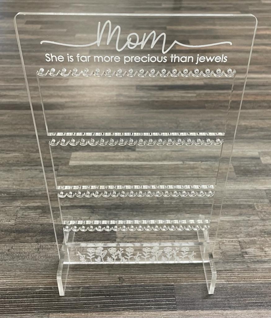 Perspex Earring Stand - Mom – The Knorr Collection